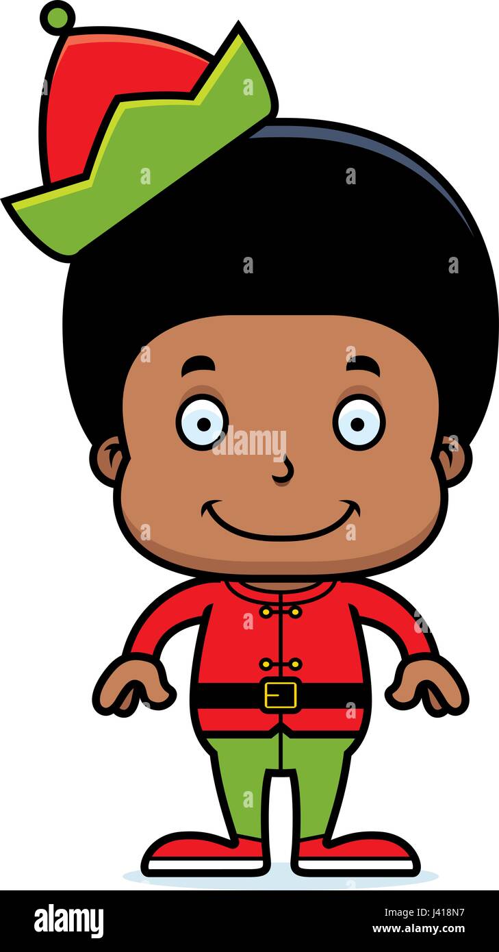 A cartoon Xmas elf boy smiling Stock Vector Image & Art - Alamy