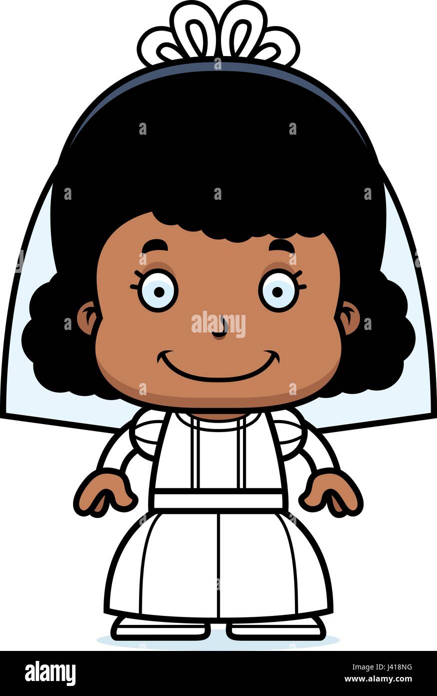 A cartoon bride girl smiling Stock Vector Image & Art - Alamy