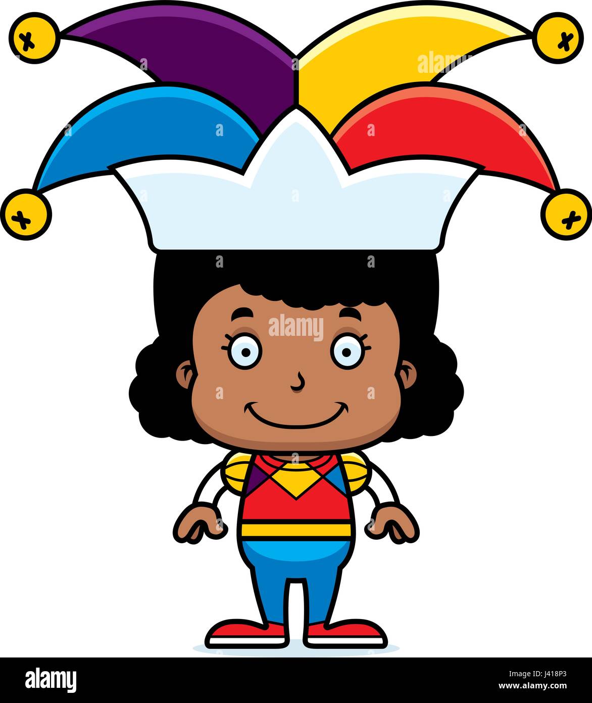 A cartoon jester girl smiling Stock Vector Image & Art - Alamy