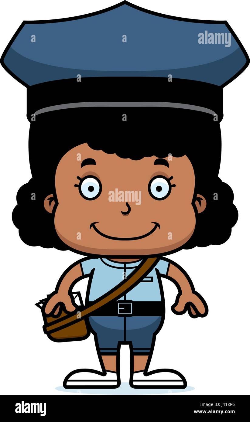 A cartoon mail carrier girl smiling Stock Vector Image & Art - Alamy