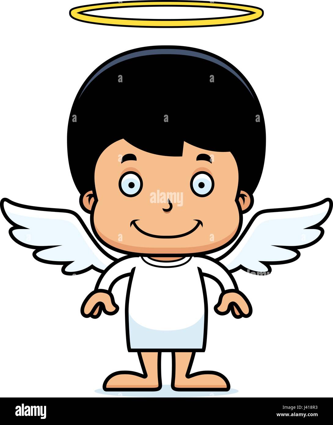 A cartoon angel boy smiling Stock Vector Image & Art - Alamy