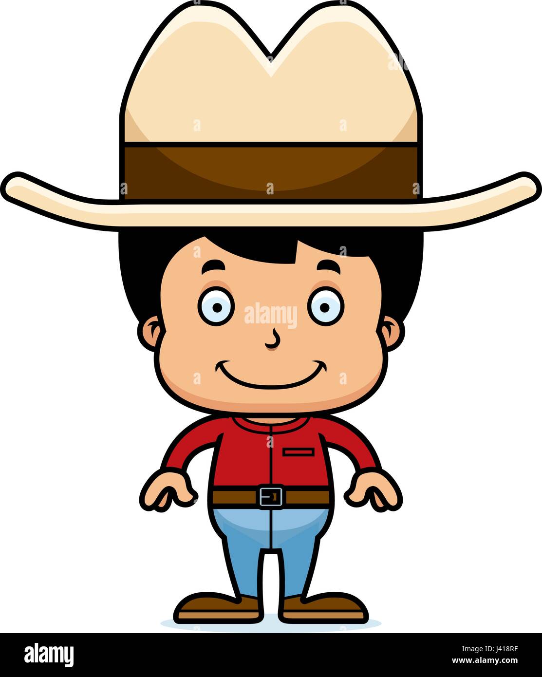 A cartoon cowboy boy smiling Stock Vector Image & Art - Alamy