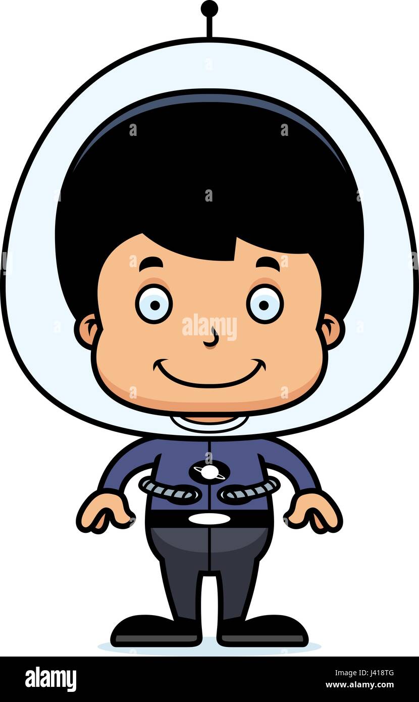 A cartoon spaceman boy smiling Stock Vector Image & Art - Alamy