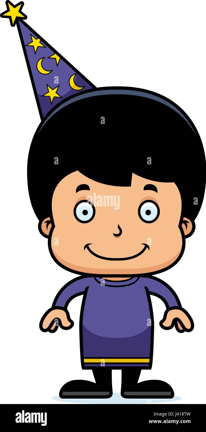 A cartoon wizard boy smiling Stock Vector Image & Art - Alamy