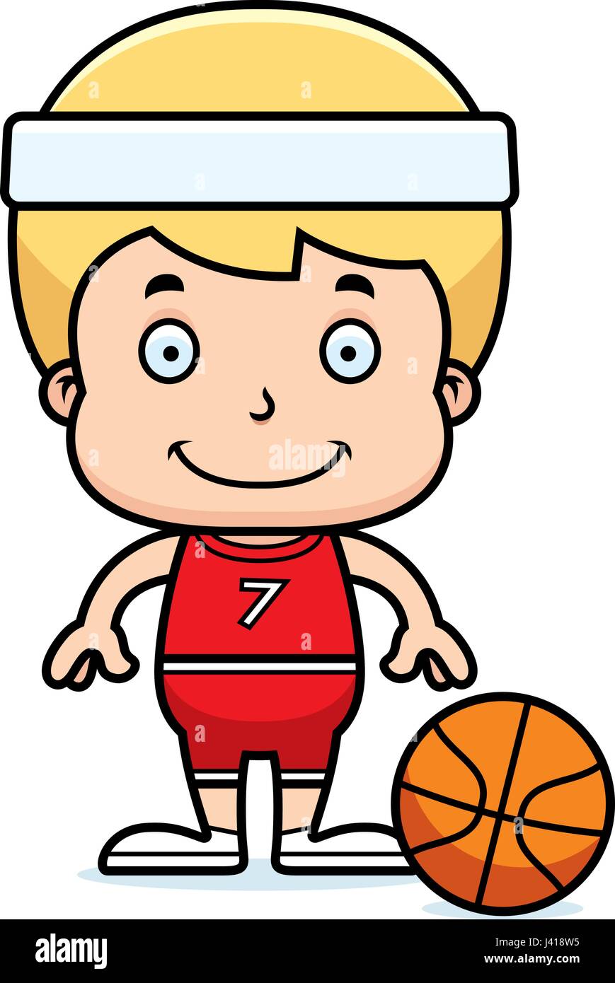 A cartoon basketball player boy smiling Stock Vector Image & Art - Alamy
