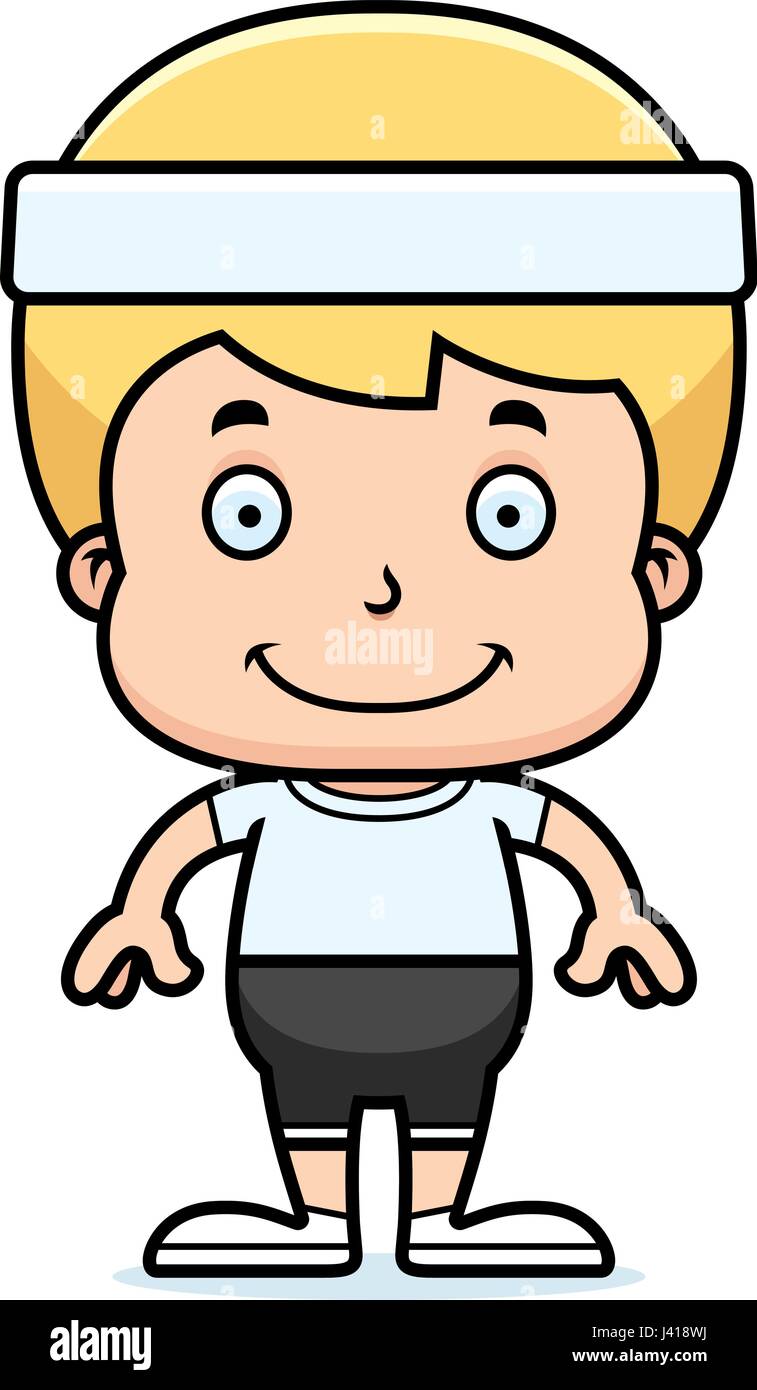 Cartoon fitness boy smiling hi-res stock photography and images - Alamy