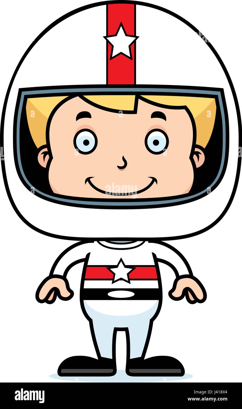 A cartoon race car driver boy smiling Stock Vector Image & Art - Alamy