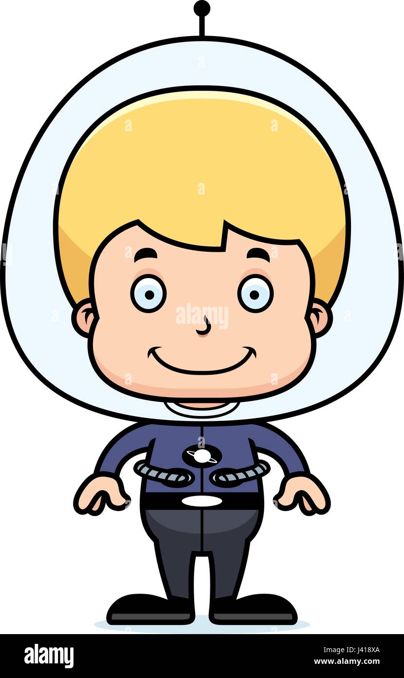 A cartoon spaceman boy smiling Stock Vector Image & Art - Alamy