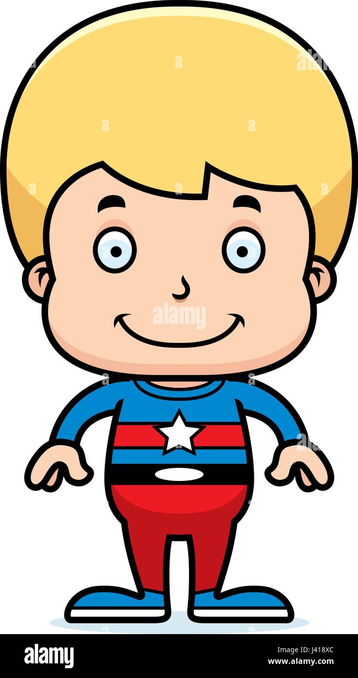 A cartoon superhero boy smiling Stock Vector Image & Art - Alamy