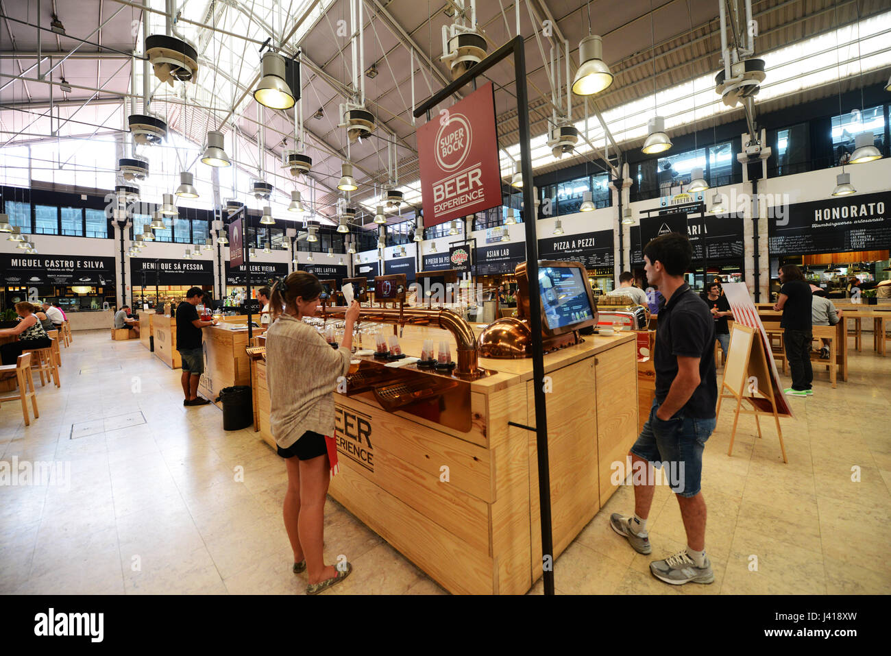 Time Out Market Lisboa is a food hall located in the Mercado da Ribeira ...