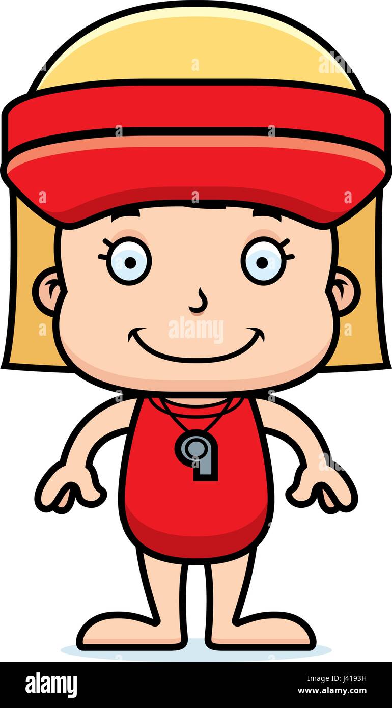A cartoon lifeguard girl smiling Stock Vector Image & Art - Alamy