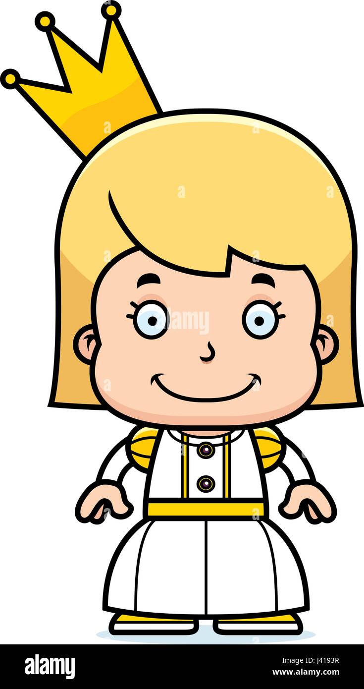 A cartoon princess girl smiling Stock Vector Image & Art - Alamy