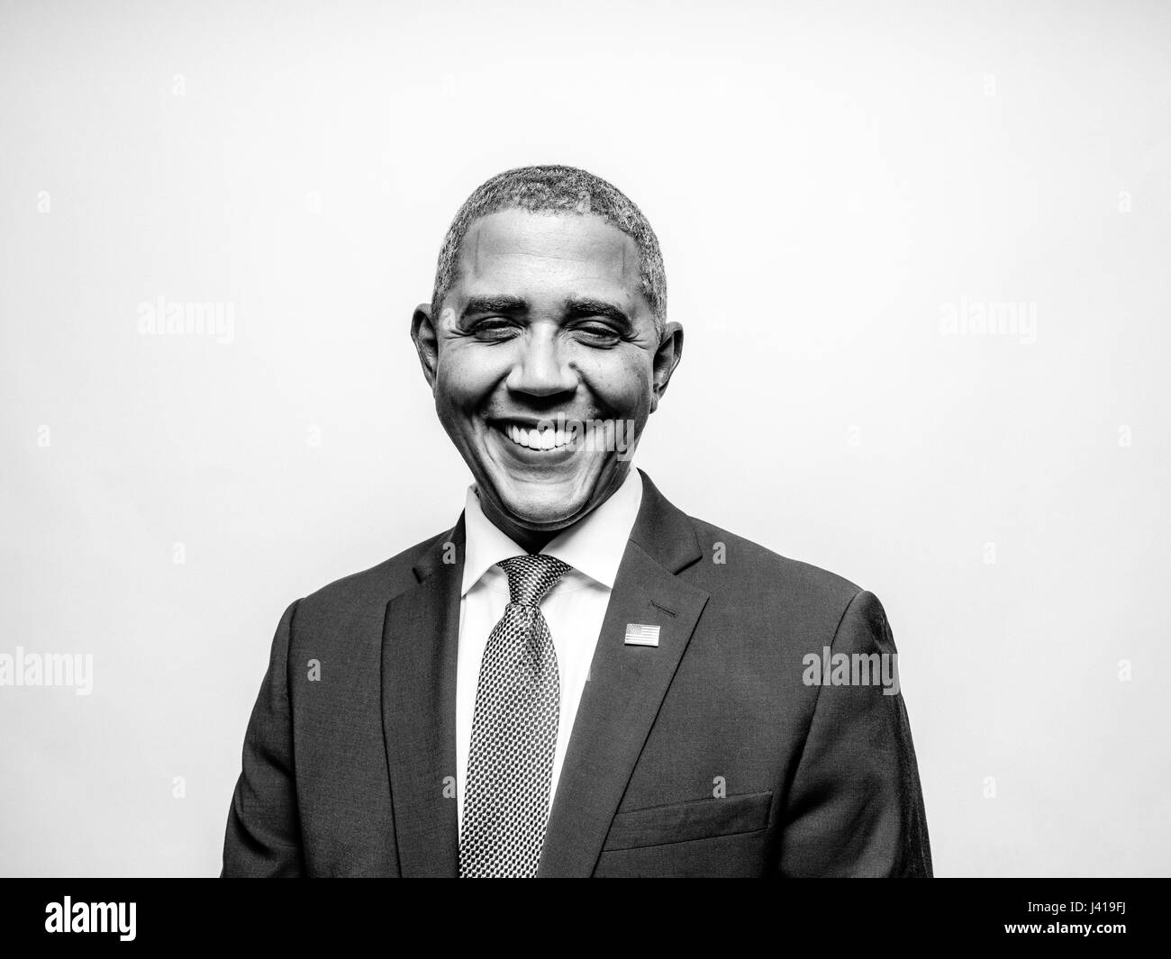 Barack obama and michelle obama Black and White Stock Photos & Images ...