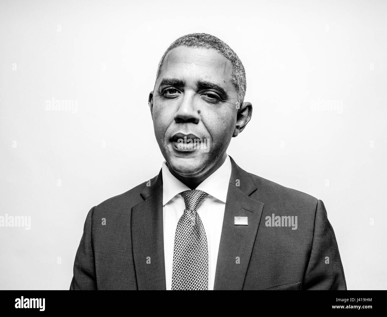 President Obama lookalike Reginald Brown from the USA, during his visit ...