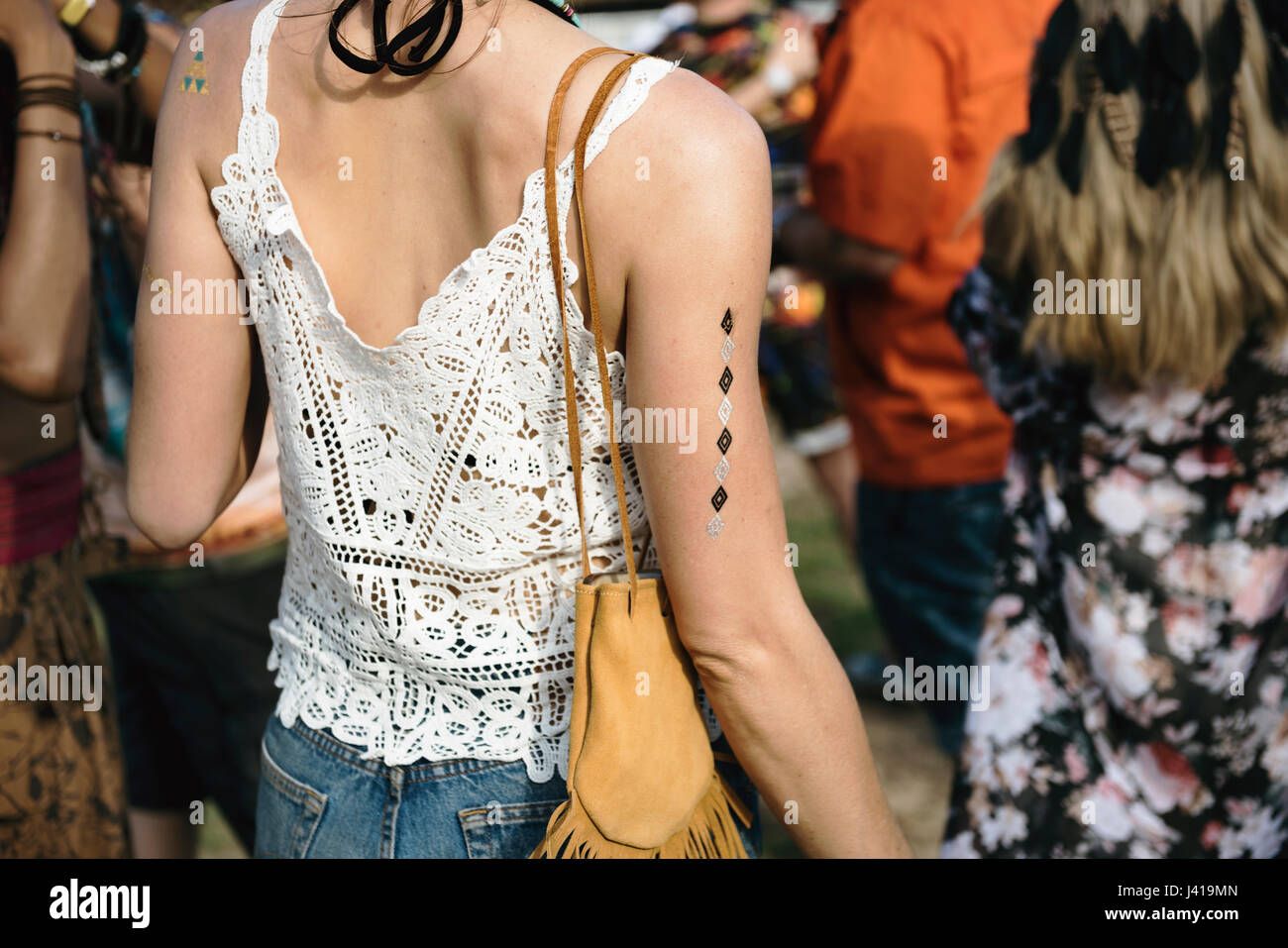 People Enjoying Live Music Concert Festival Stock Photo - Alamy