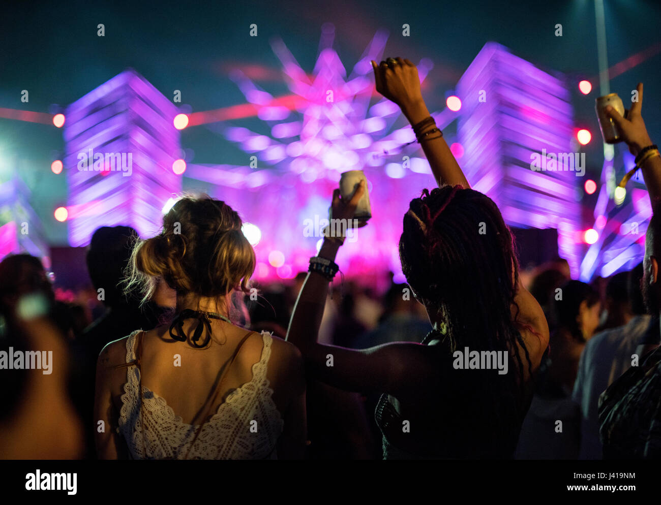 People Enjoying Live Music Concert Festival Stock Photo - Alamy