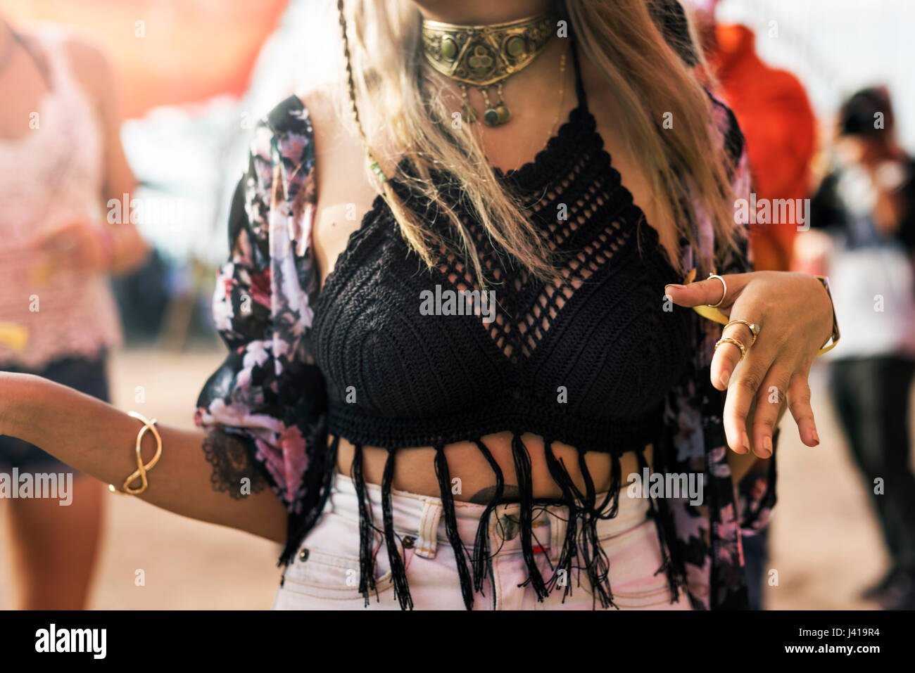 People Enjoying Live Music Concert Festival Stock Photo - Alamy