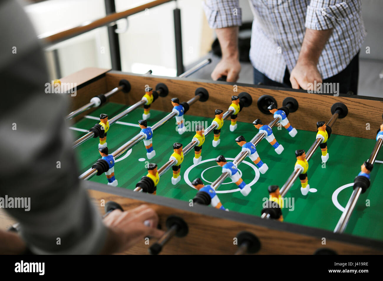 People Playing Enjoying Foosball Table Soccer Game Recreation Leisure ...