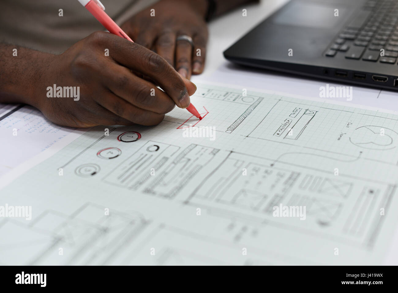 Designing layout hi-res stock photography and images - Alamy