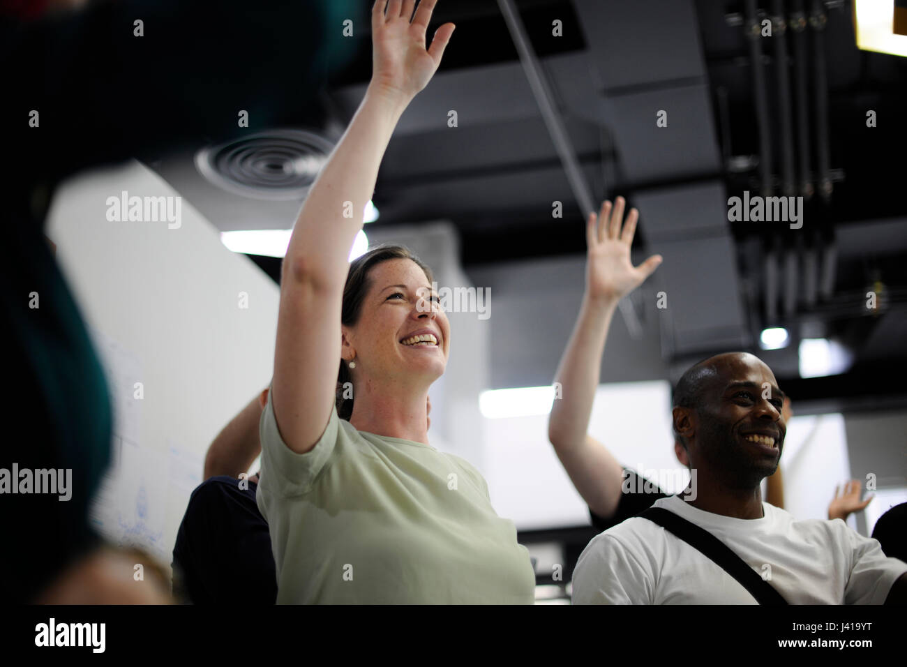 Startup Business People Teamwork Cooperation Hands Up Agreement ...