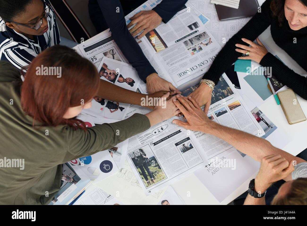 Startup Business People Teamwork Cooperation Hands Together Stock Photo ...