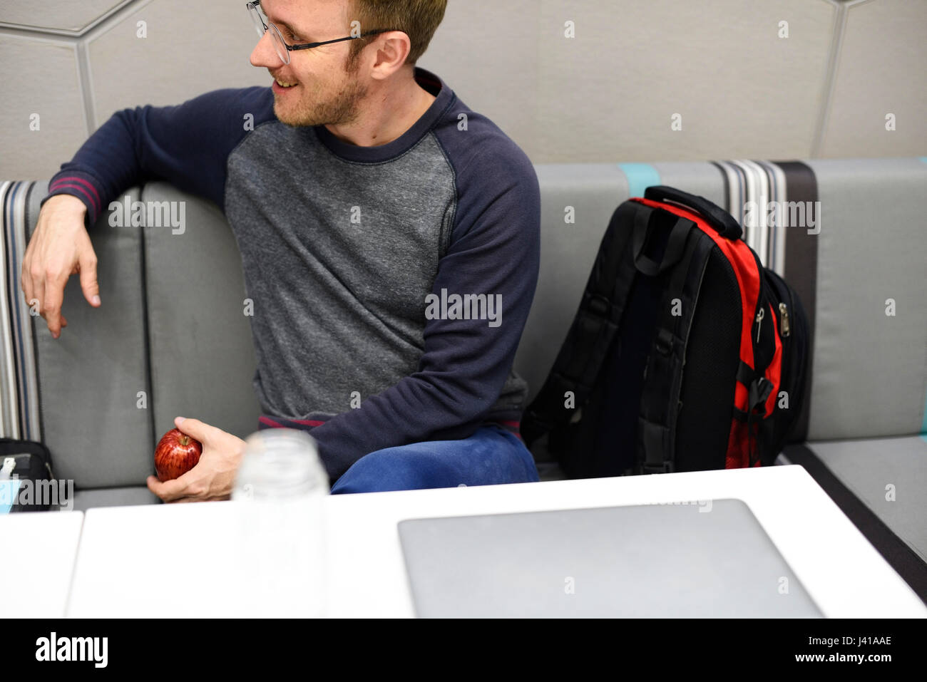 People Talking Together During Office Break Time Stock Photo - Alamy
