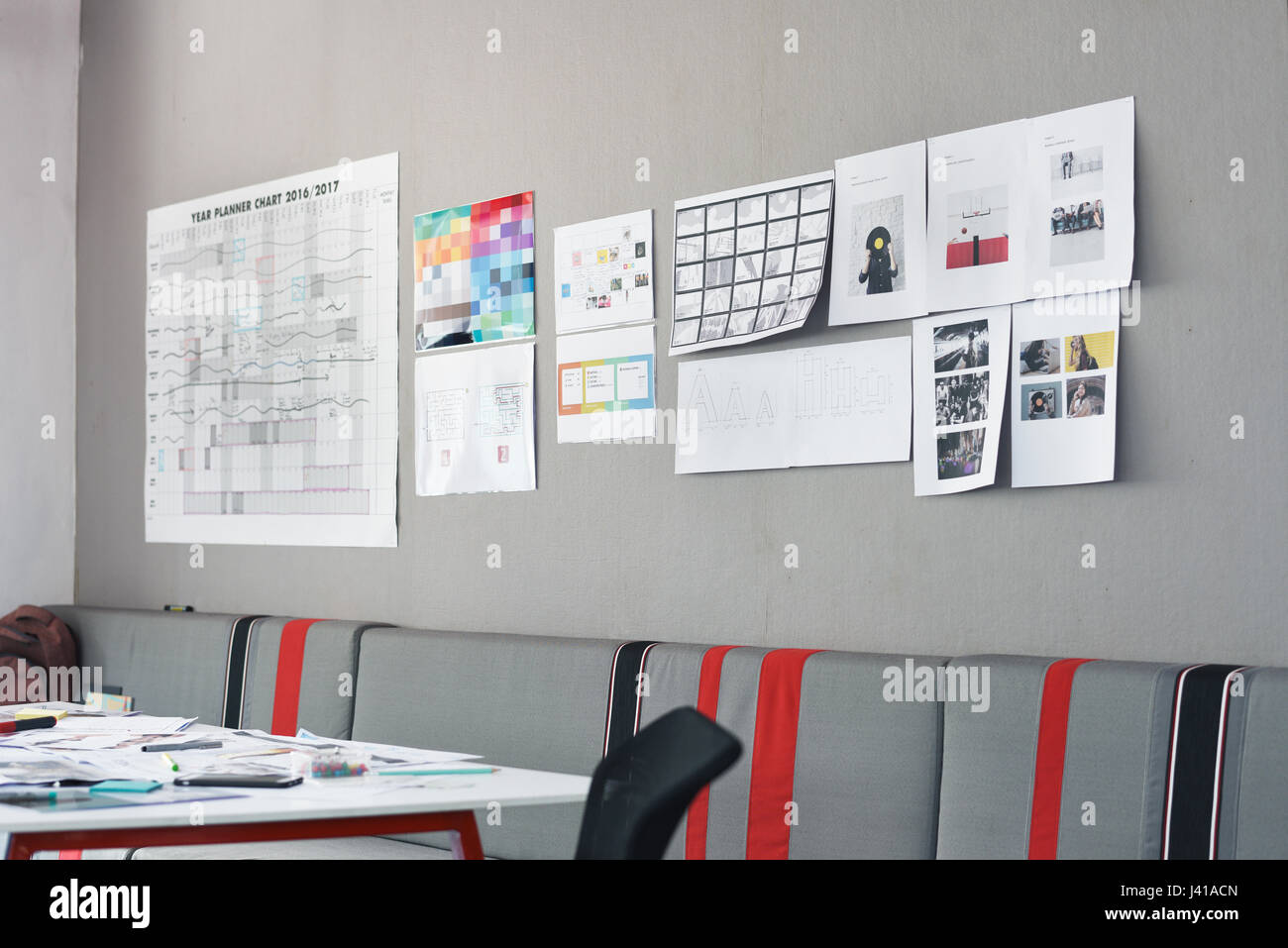 Startup Business Wall Showing Task Strategy Plan Mission Stock Photo ...