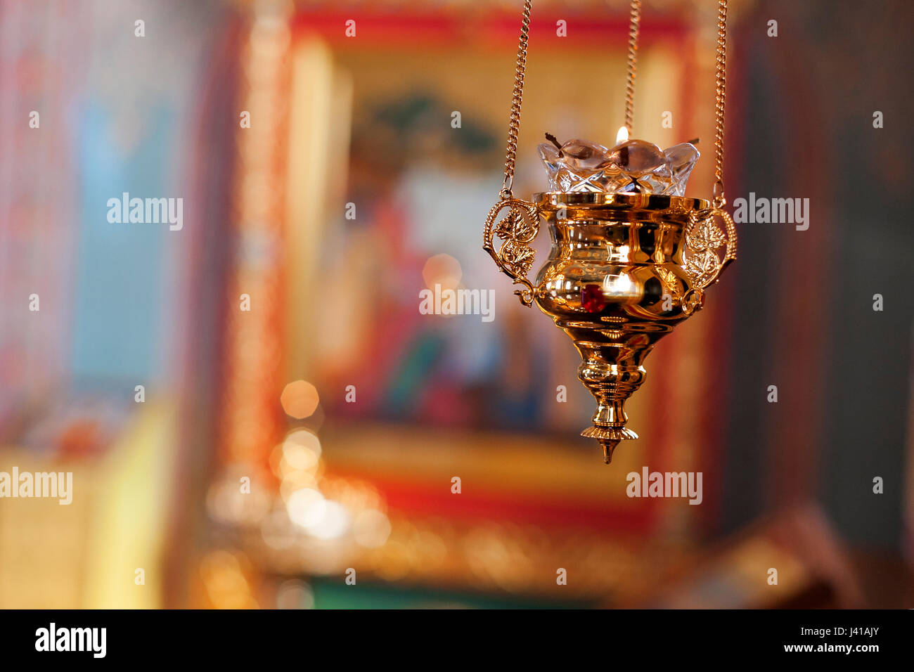 Orthodox icon lamp. Church oil. Church attribute. Lampstand Church ...