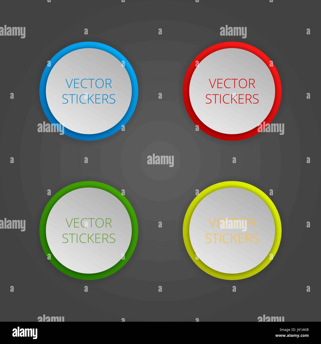 Set of blank stickers vector hi-res stock photography and images - Alamy