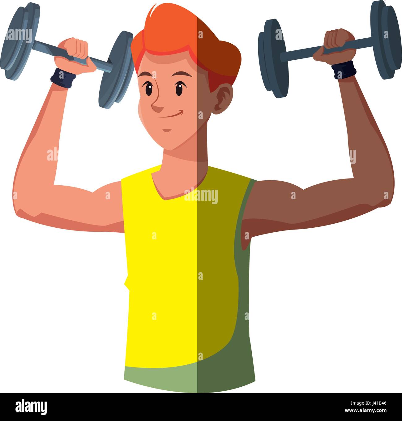 Man muscular fitness coach Stock Vector Images - Alamy
