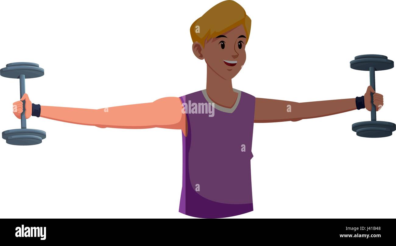Sportive fit strong young Stock Vector Images - Alamy