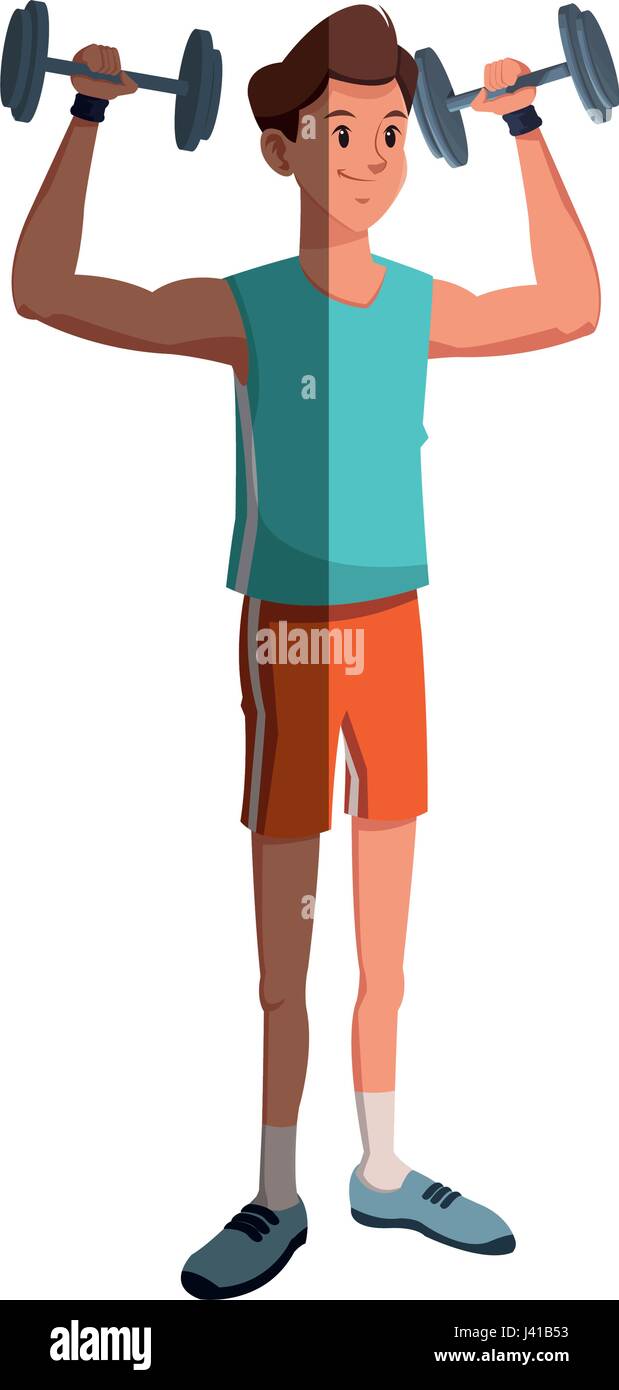 Effort dumbbell Stock Vector Images - Alamy