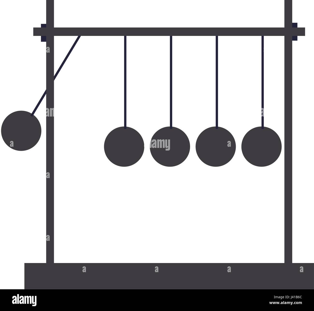 newtons cradle momentum pendulum metal image Stock Vector Image & Art ...