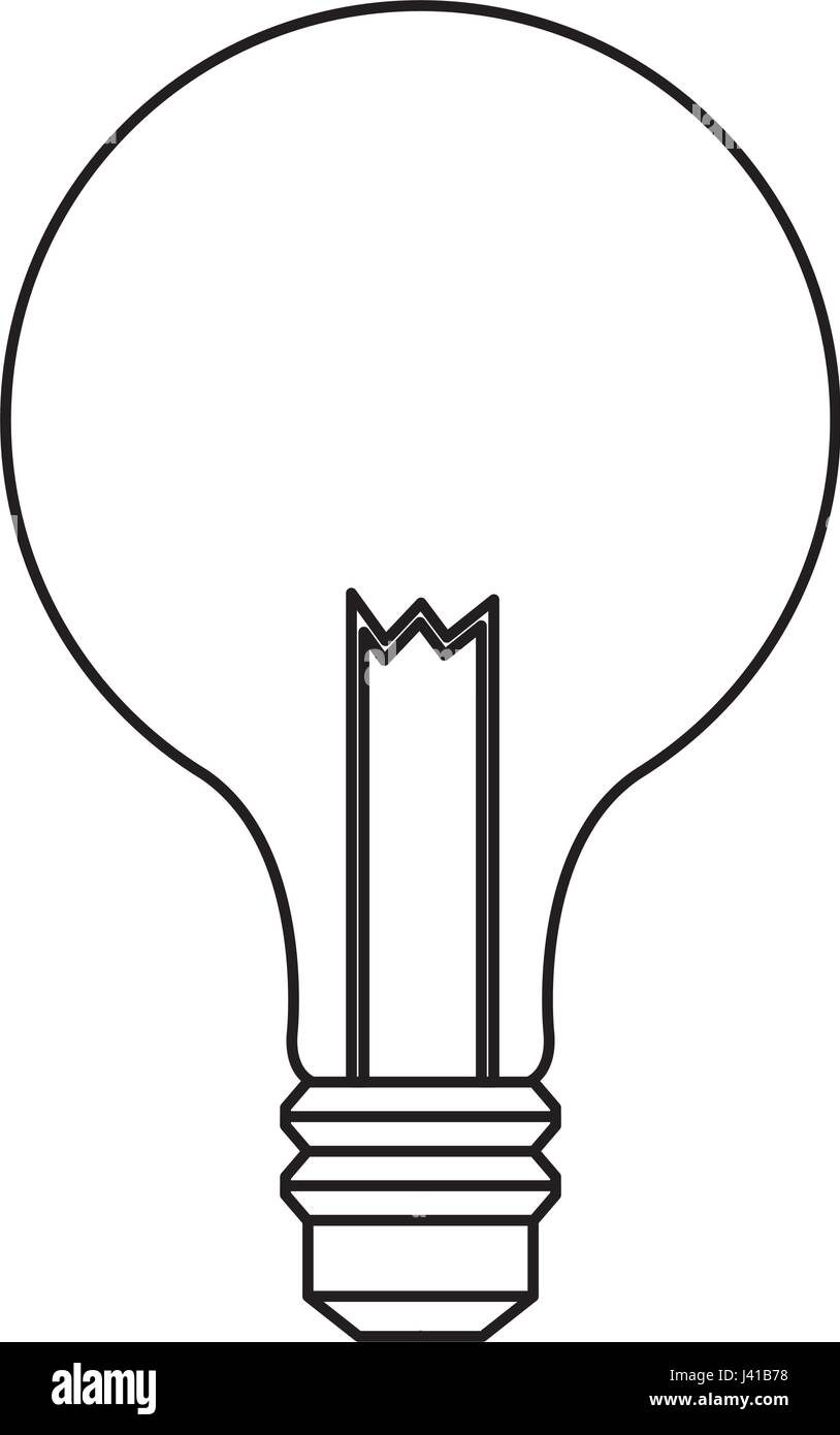 bulb light electric innovation science line Stock Vector Image & Art ...