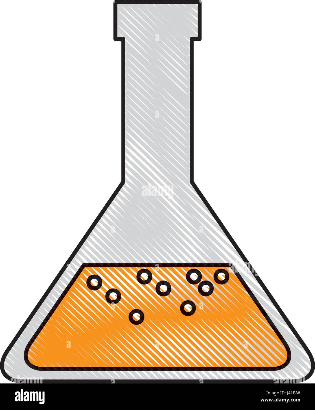 drawing laboratory glass soluion chemistry image Stock Vector Image ...
