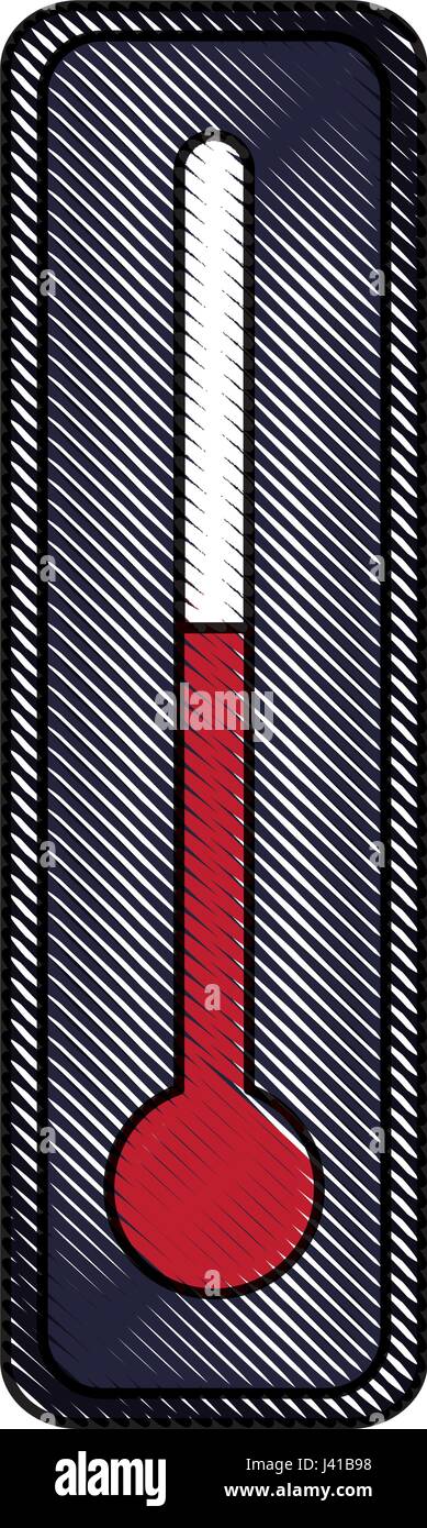 drawing thermometer temperature control degree diagnostic Stock Vector ...