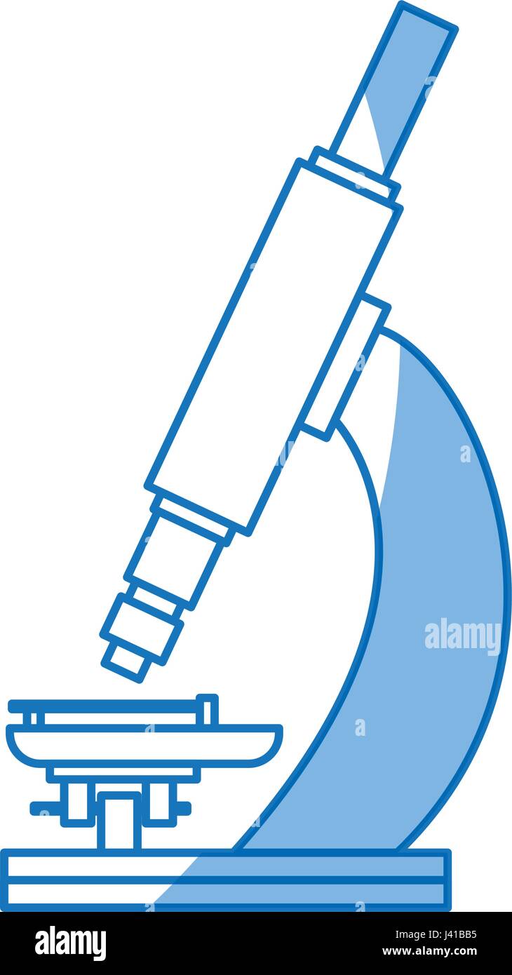 microscope equipment discovery analyzing science shadow Stock Vector ...