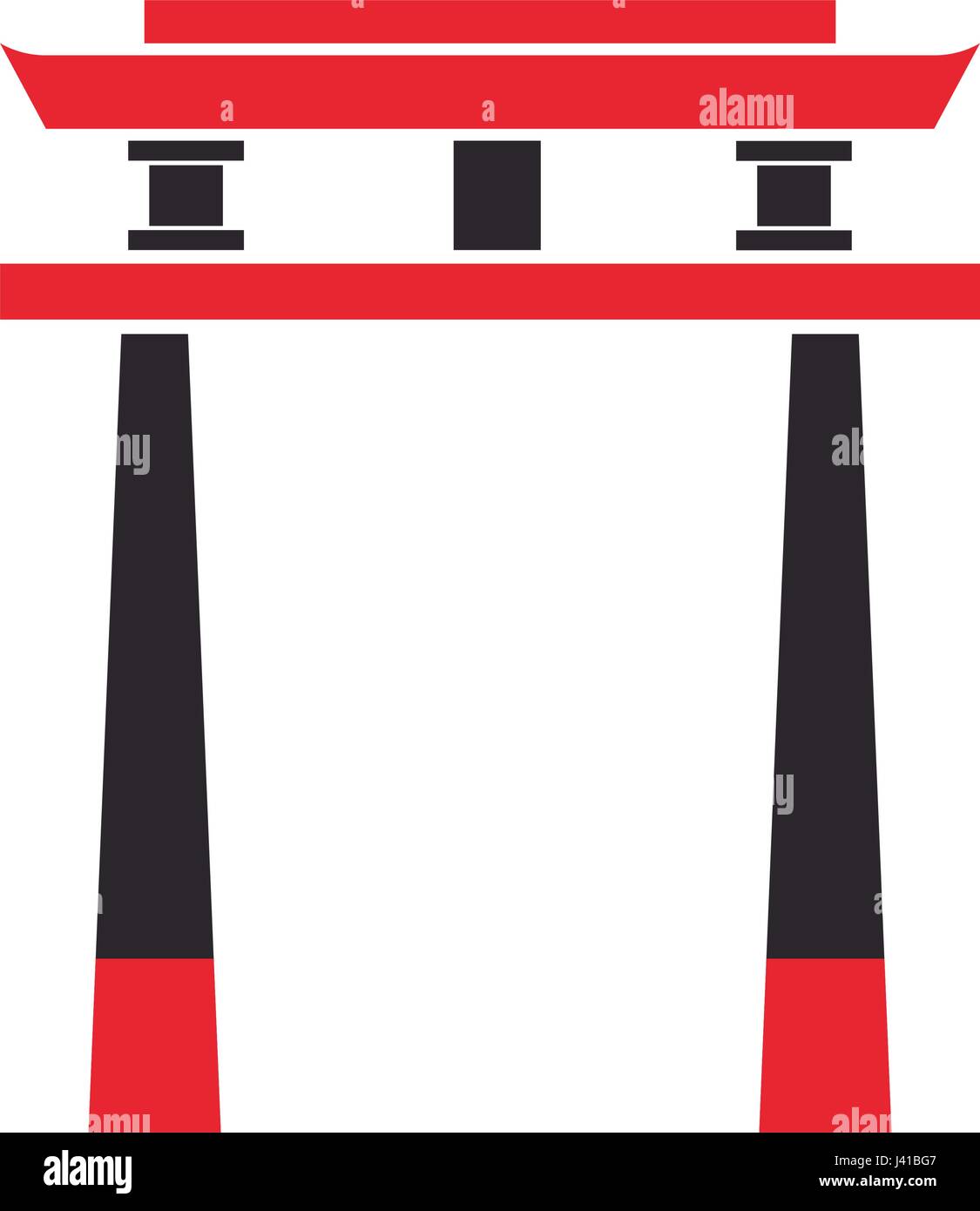 japan gate torii architecture landmark Stock Vector Image & Art - Alamy