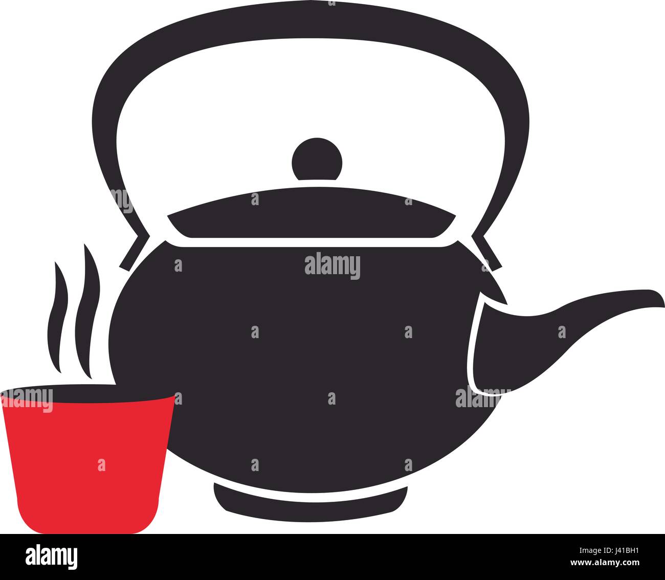 japanese teapot teacup drink oriental image Stock Vector Image & Art ...