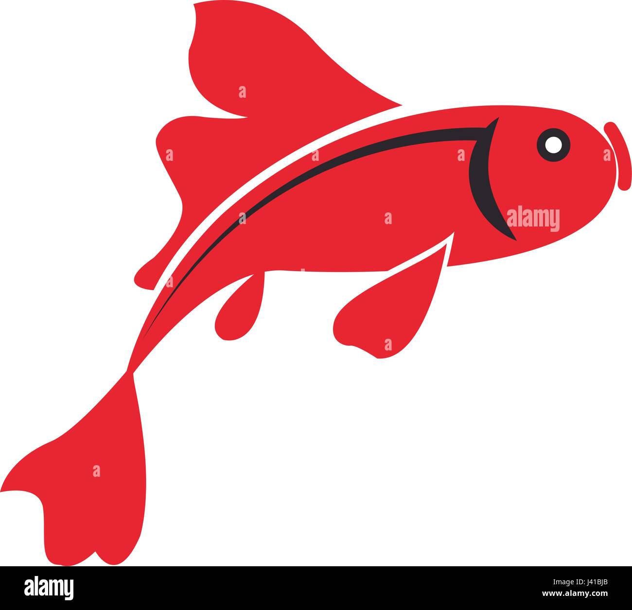 fish koi chinese animal asian decorative image Stock Vector Image & Art ...