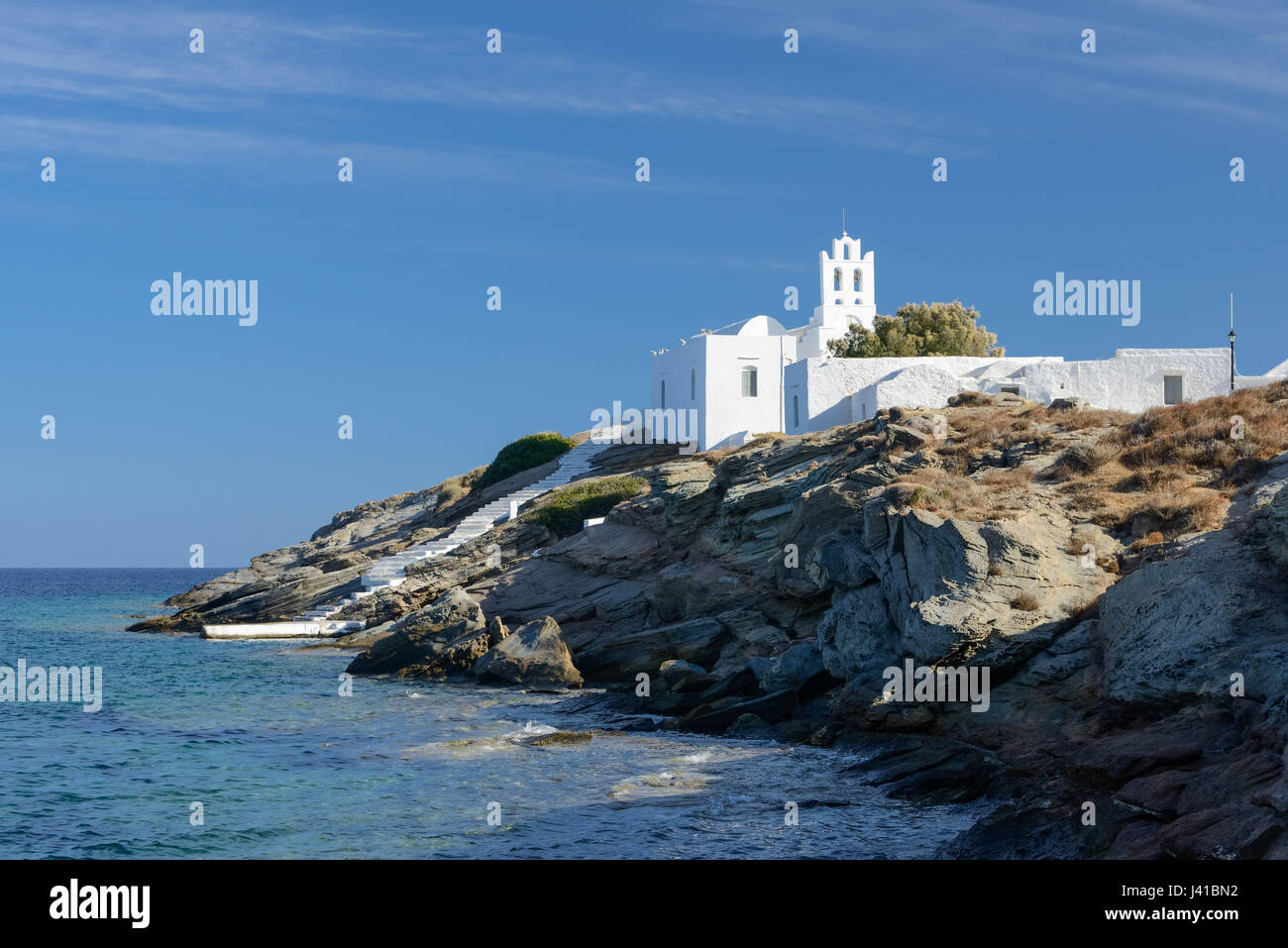 Eftamartyres Church on the greek island of Sifnos (Syphnos), Aegean ...