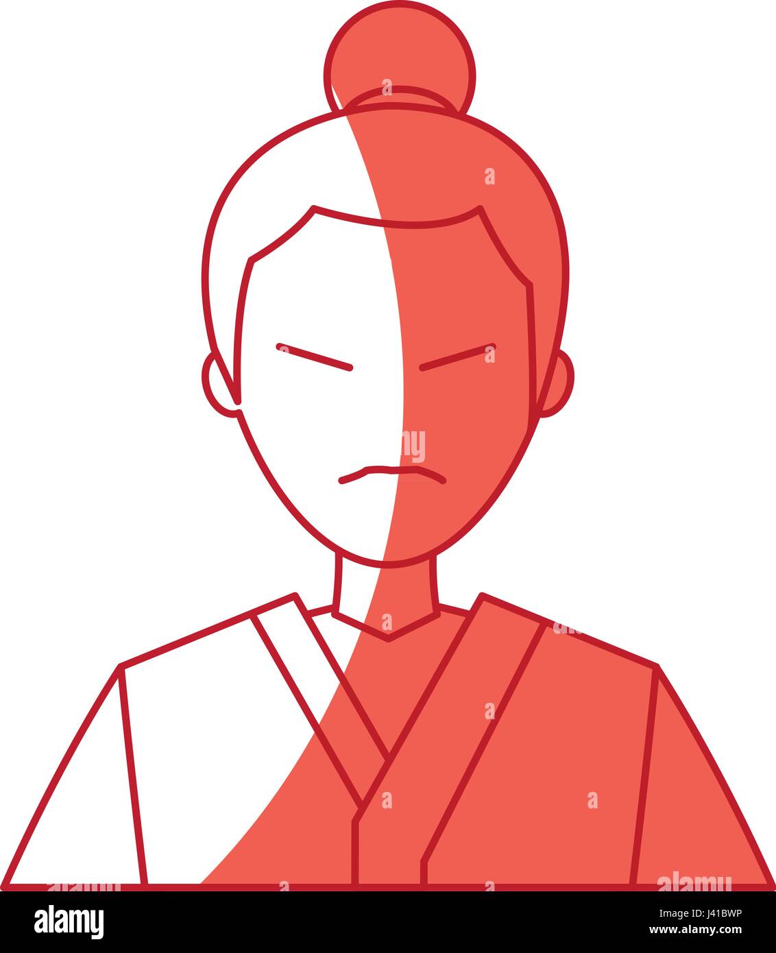 Female samurai Stock Vector Images - Alamy