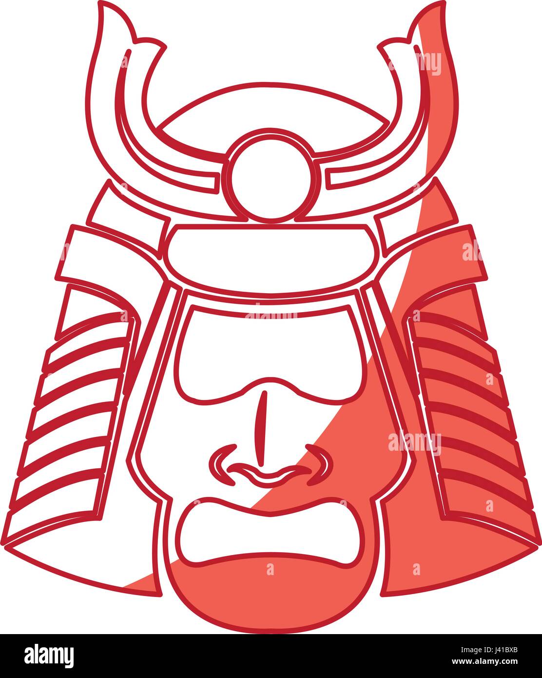japanese samurai mask warrior face shadow Stock Vector Image & Art - Alamy