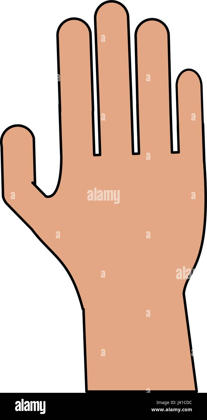 colorful image cartoon hand human palm Stock Vector Image & Art - Alamy