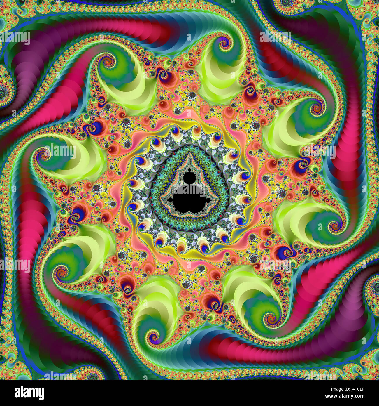 Fractal Mandelbrot Green High Resolution Stock Photography and Images ...