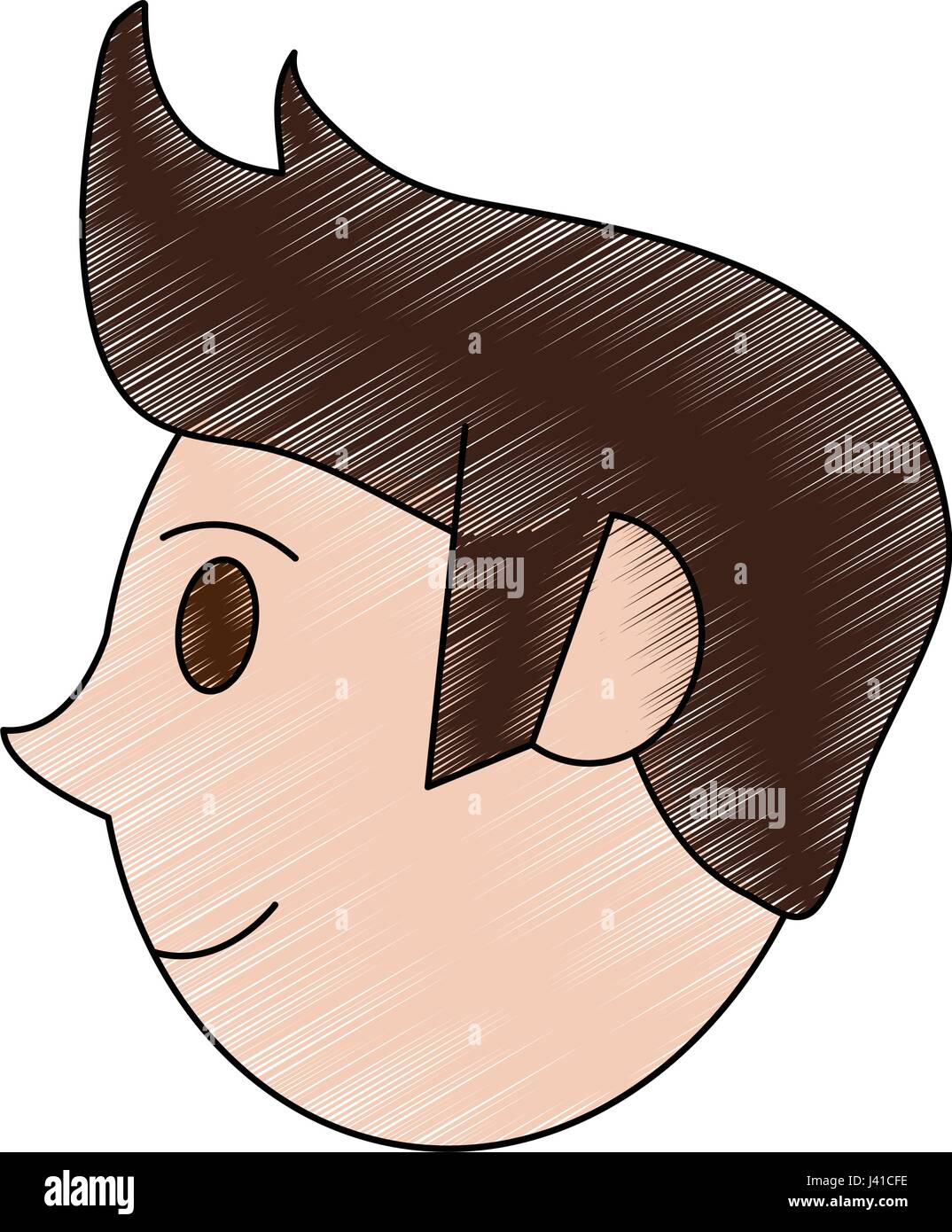 Caricature Sketch Side Profile