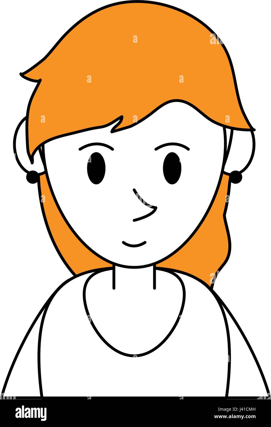 Half face profile Stock Vector Images - Alamy