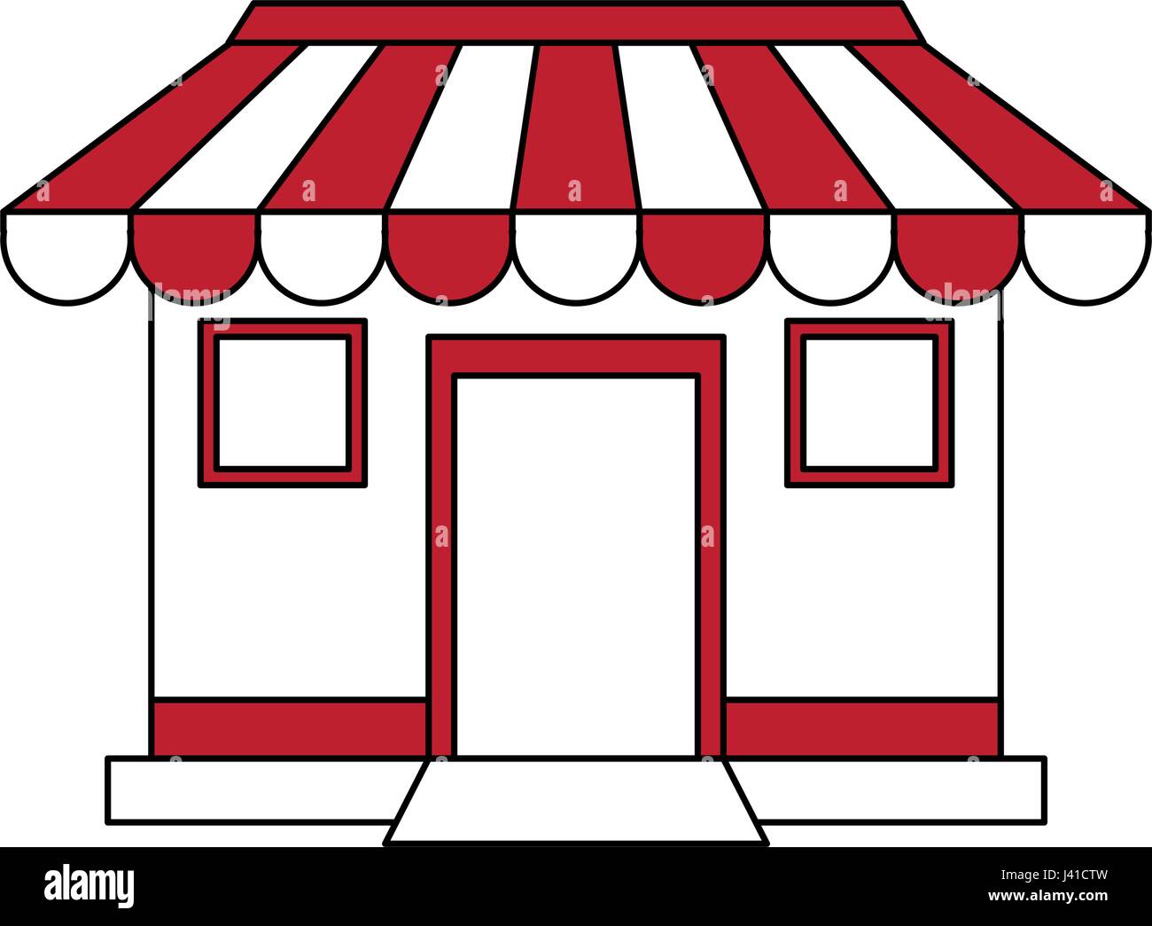 color silhouette cartoon facade shop store Stock Vector Image & Art - Alamy
