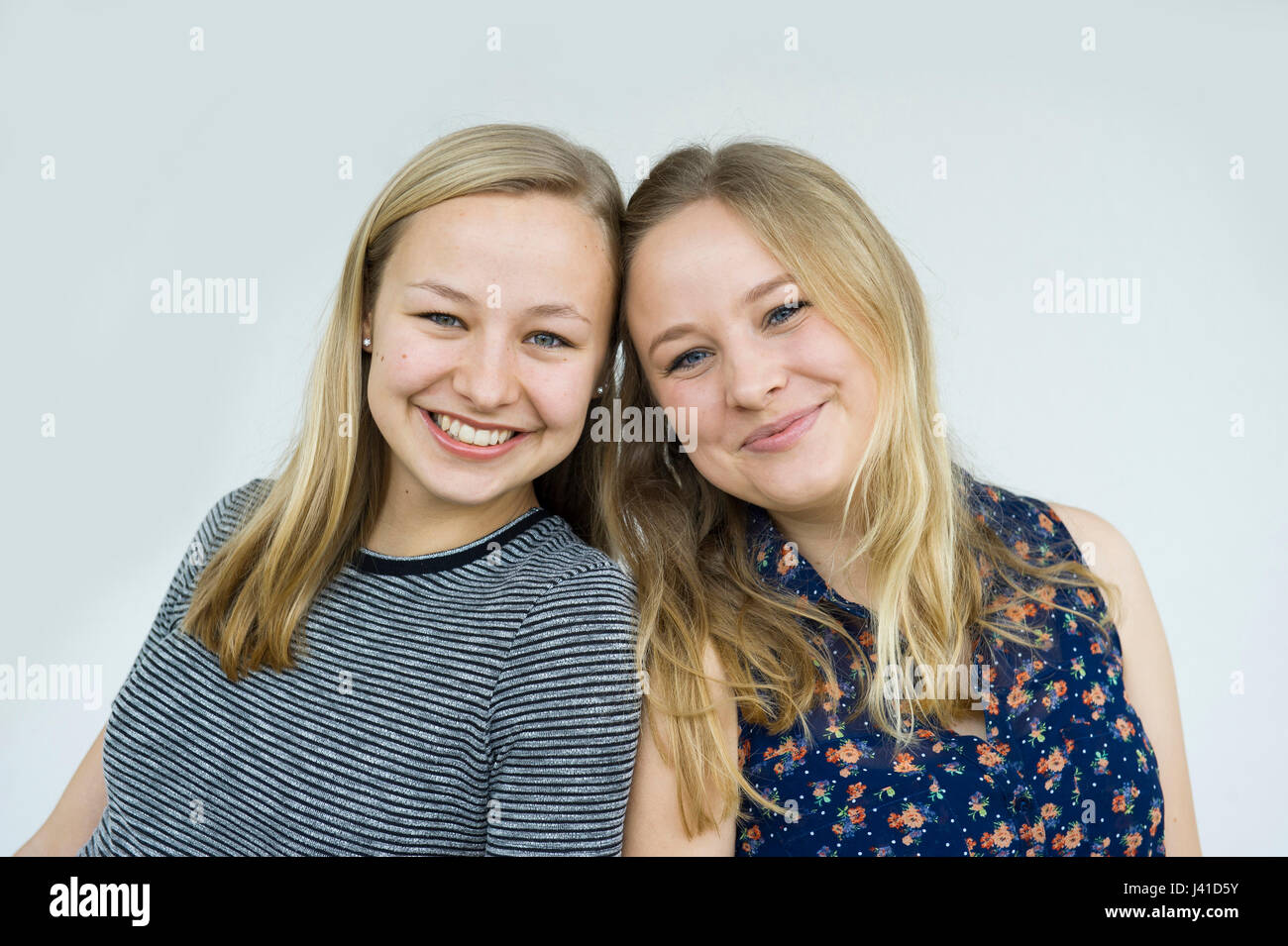 smiling young women, sisters, Germany Stock Photo - Alamy