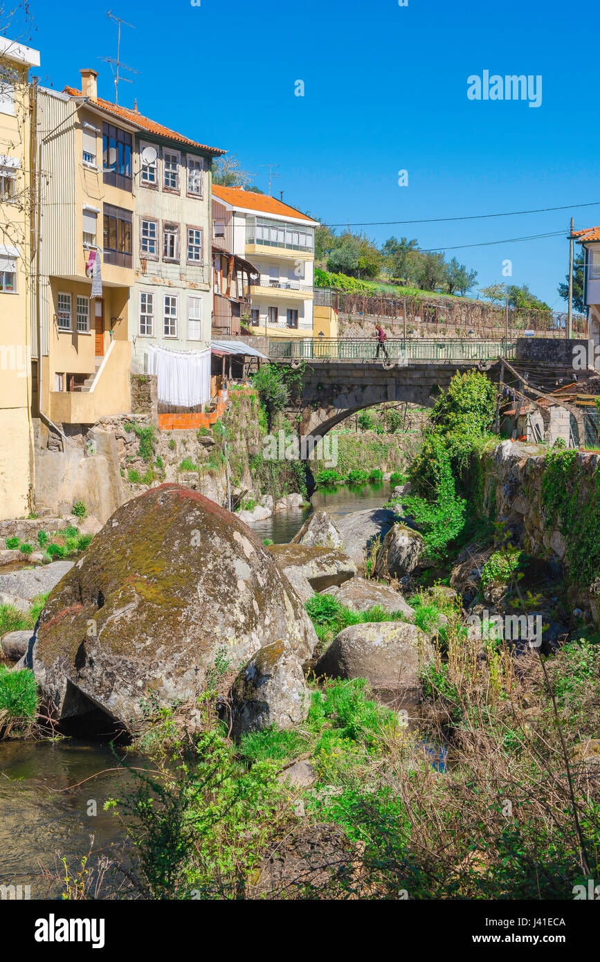 Lamego Portugal town, view of the south side of Lamego town in Portugal ...